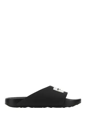 Givenchy Rubber Label Slippers - Black