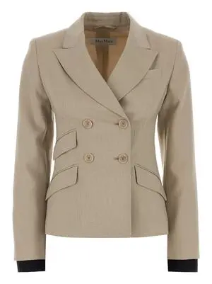 Max Mara Sand Wool Blend Placido Blazer - Brown