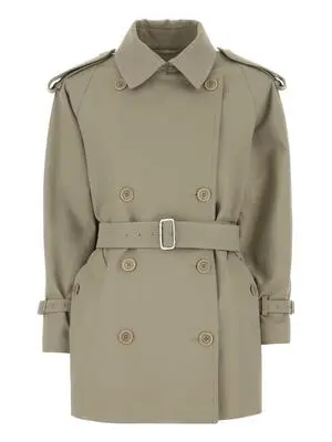 Max Mara MAX MARA Cotton Trench Coat Gray