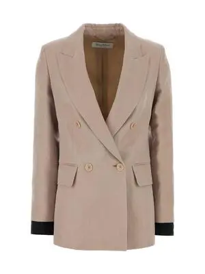 Max Mara Silk Feltro Blazer - Pink