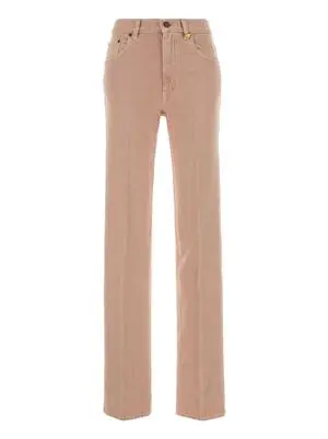 Chloé Straight Leg Denim Jeans - Pink