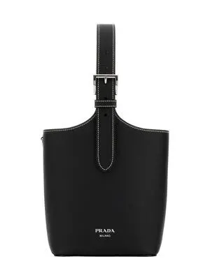 Prada Leather Shoulder Bag - Black