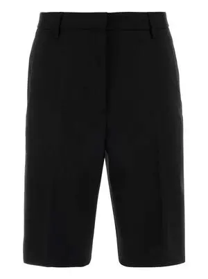 DRIES VAN NOTEN Dries Van Noten Women Black Stretch Gabardine Pilar Bermuda Shorts