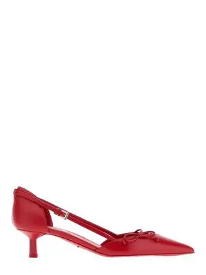 Prada Leather Pumps - Red