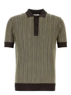 FERRAGAMO Embroidered Stretch Viscose Blend Polo Shirt - Multicolor