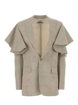 Moschino Melange Sand Jersey Blazer - Brown