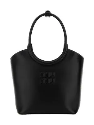 Miu Miu Leather Ivy Handbag - Black