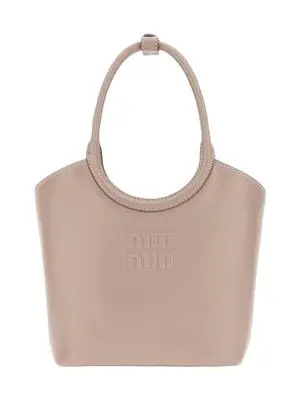 Miu Miu Dove Grey Leather Ivy Handbag - Gray