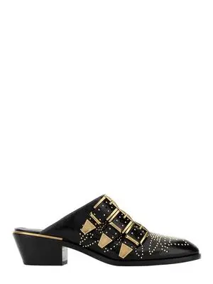 Chloé Leather Susan Mules - Black