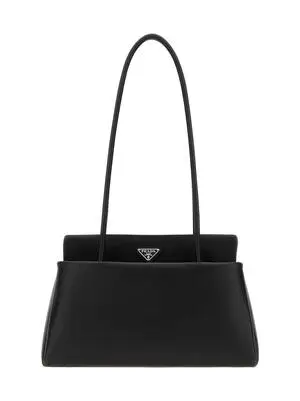Prada Leather Medium Passage Shoulder Bag - Black