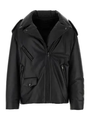 Prada Nappa Leather Padded Jacket - Black
