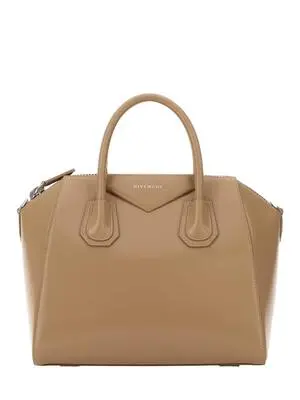 Givenchy Beige Leather Small Antigona Handbag - Brown