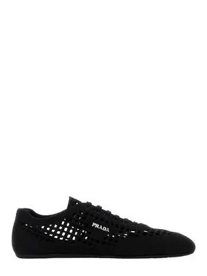 Prada Crochet Sneakers - Black