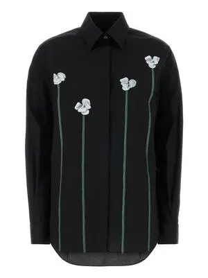 Moschino Stretch Poplin Shirt - Black