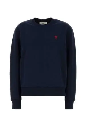 AMI Paris Midnight Stretch Cotton Sweatshirt - Blue