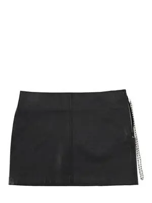 Alexander Wang Leather Miniskirt - Black