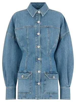 Attico Denim Mini Dress - Blue