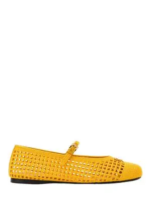 Prada Crochet Ballerinas - Yellow