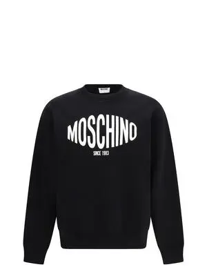 Moschino Printed Organic Cotton Sweatshirt - Black