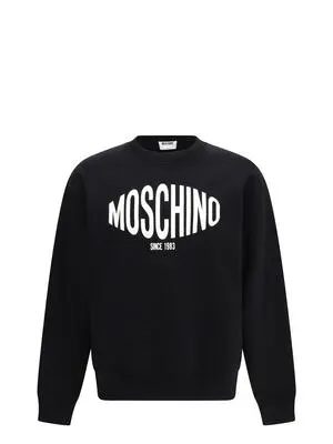 Moschino Printed Organic Cotton Sweatshirt - Black