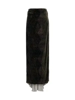 Dries Van Noten DRIES VAN NOTEN Printed Velvet Salix Skirt Multicolor