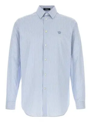 Versace Embroidered Poplin Shirt - Multicolor