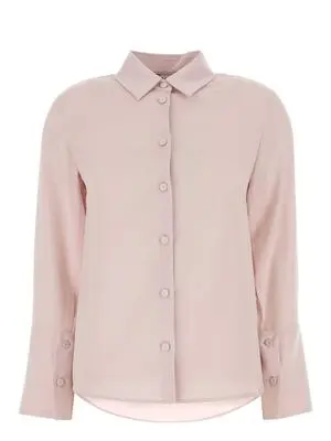 Max Mara MAX MARA Stretch Silk Oliera Shirt Red