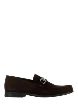 FERRAGAMO Suede Grandioso Loafers - Brown