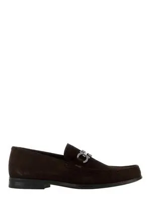 FERRAGAMO Suede Grandioso Loafers - Brown