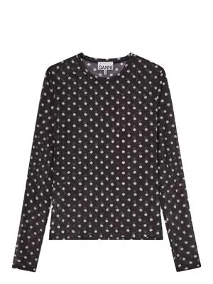 GANNI Long-sleeved Top - Black