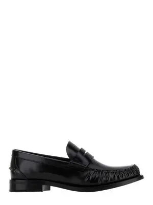 Prada Leather Loafers - Black