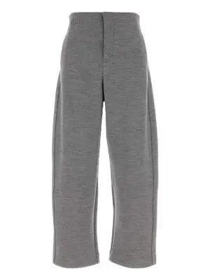 Max Mara Max Mara Women Grey Wool Blend Ebrien Pant Gray