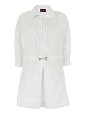 Gucci Poplin Shirt Dress - White
