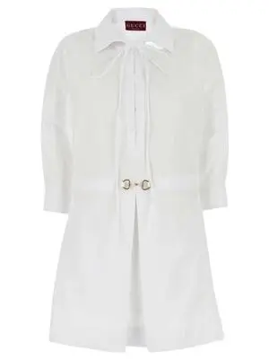 Gucci Poplin Shirt Dress - White