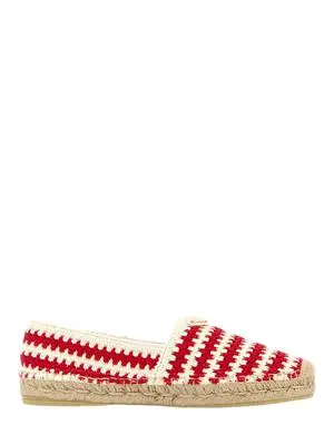 Prada Two-tone Crochet Espadrilles - Multicolor