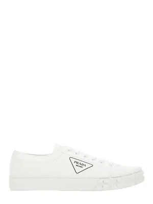 Prada PRADA Gabardine Wheel Sneakers White