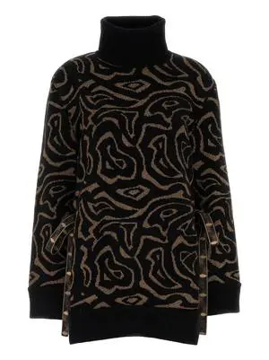 Emilio Pucci Embroidered Polyester Blend Oversize Sweater - Multicolor