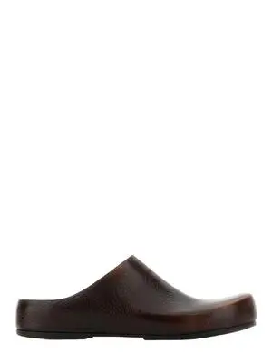 Miu Miu MIU MIU Leather Slippers Brown