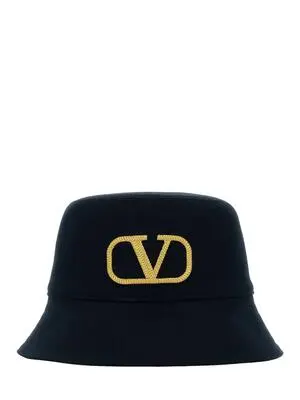 Valentino Garavani Midnight Cotton Bucket Hat - Blue