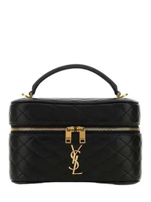 Saint Laurent Nappa Leather Gaby Vanity Handbag - Black
