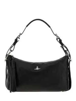 VIVIENNE WESTWOOD Leather Emma Shoulder Bag - Black