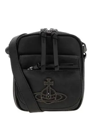 VIVIENNE WESTWOOD Leather Small Eton Crossbody Bag - Black