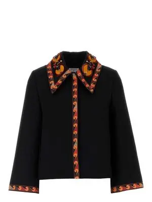 Emilio Pucci Gabardine Blazer - Black