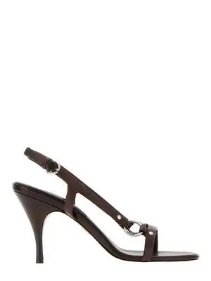 Miu Miu Leather Sandals - Brown