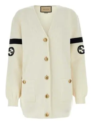 Gucci Wool Blend Cardigan - White