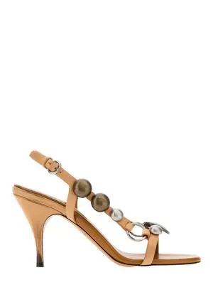 Miu Miu Leather Sandals - Brown