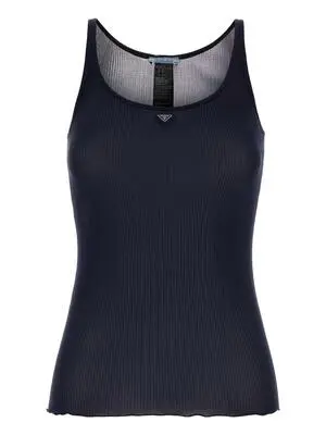 Prada Silk Tank Top - Blue