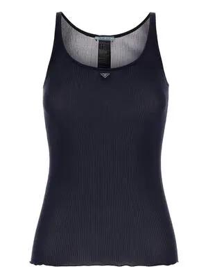 Prada Silk Tank Top - Blue