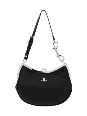 VIVIENNE WESTWOOD Leather Charm Frame Purse Shoulder Bag - Black
