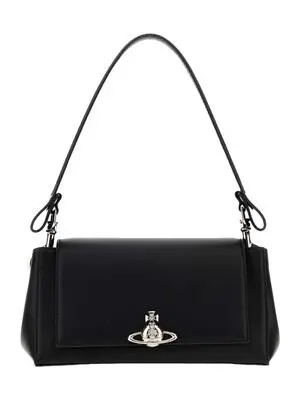 VIVIENNE WESTWOOD Synthetic Leather Medium Hazel Shoulder Bag - Black